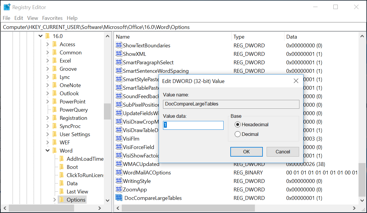 Word/DocXtools raises "Unable to compare" error