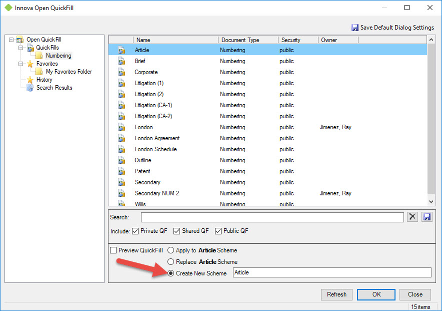 Manually Migrating Numbering QuickFills in Innova
