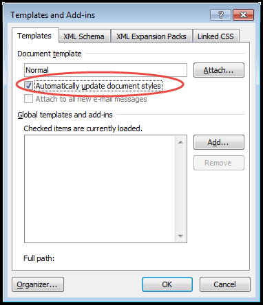 Document changes/loses formatting each time it's opened