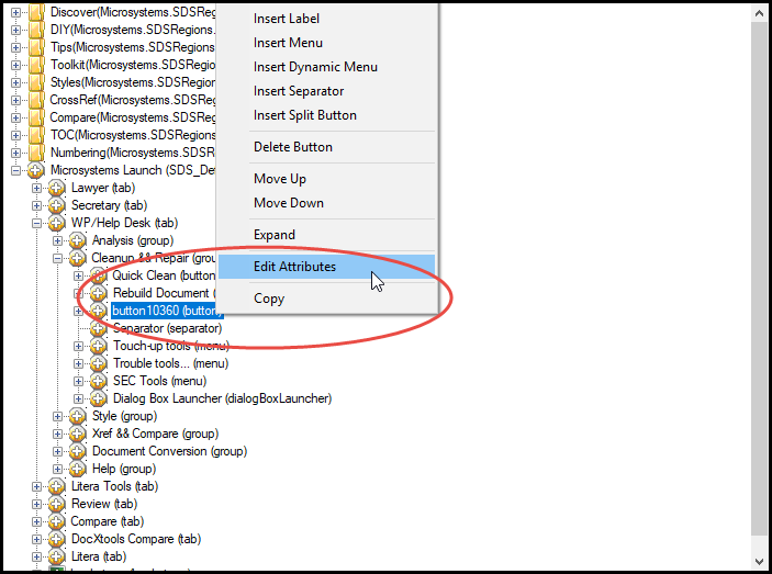 How to add a VBA button to DocXtools