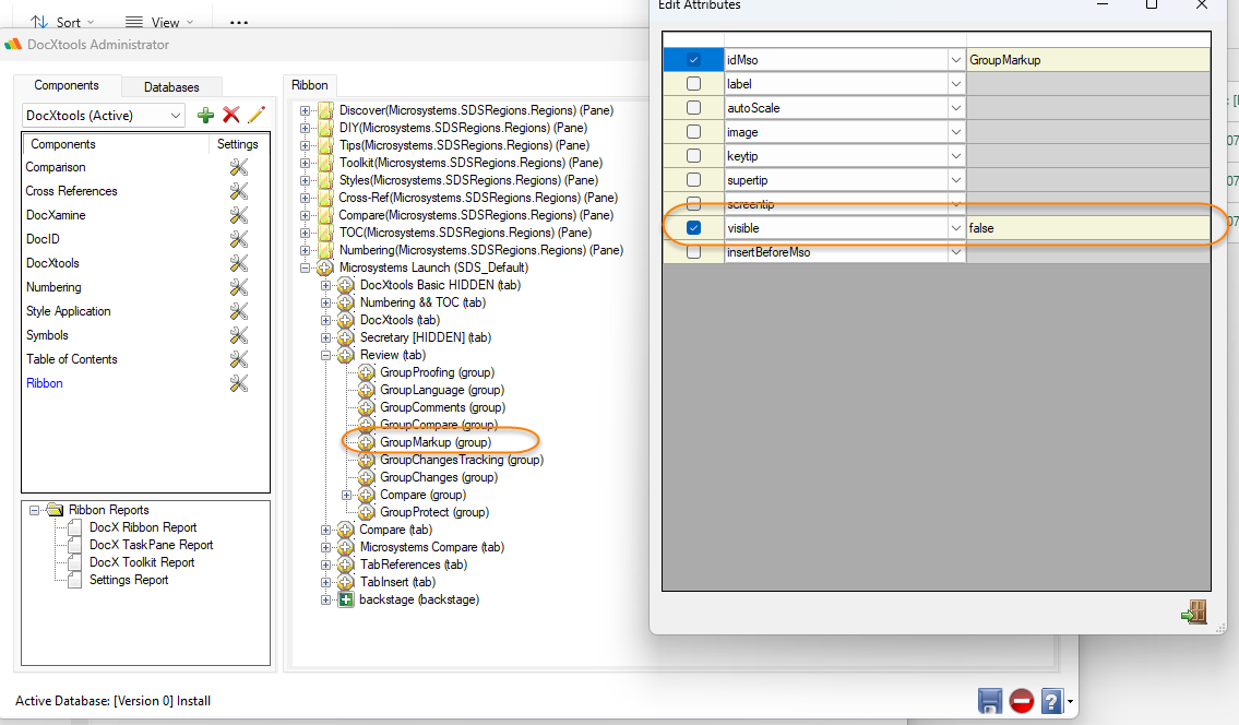 DocXtools Markup group missing from Word Ribbon