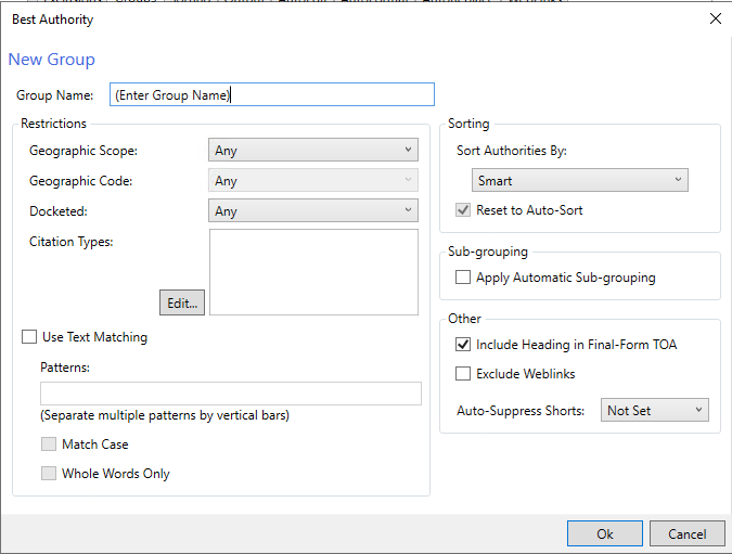 Best Authority Options