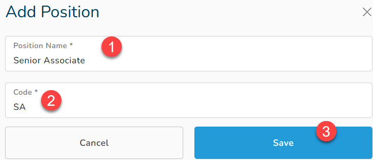Adding positions to CE Manager Database