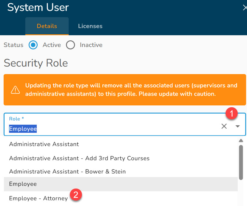 How to change a user's role in CE Manager