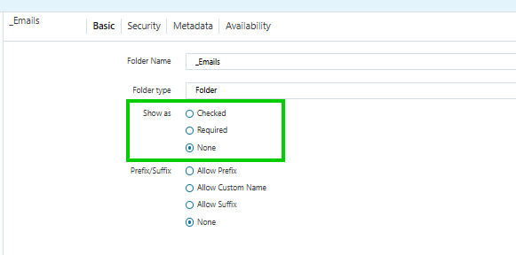 Delete a Folder Marked as Required