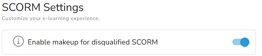 Default Settings for On-Demand Video and SCORM Courses