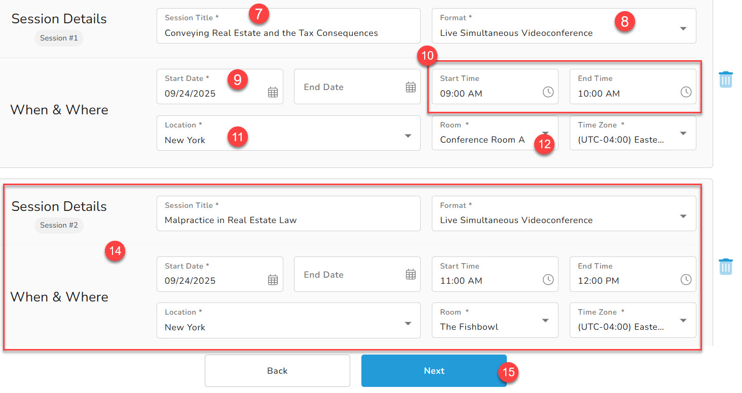 Create a Multi-Part Session