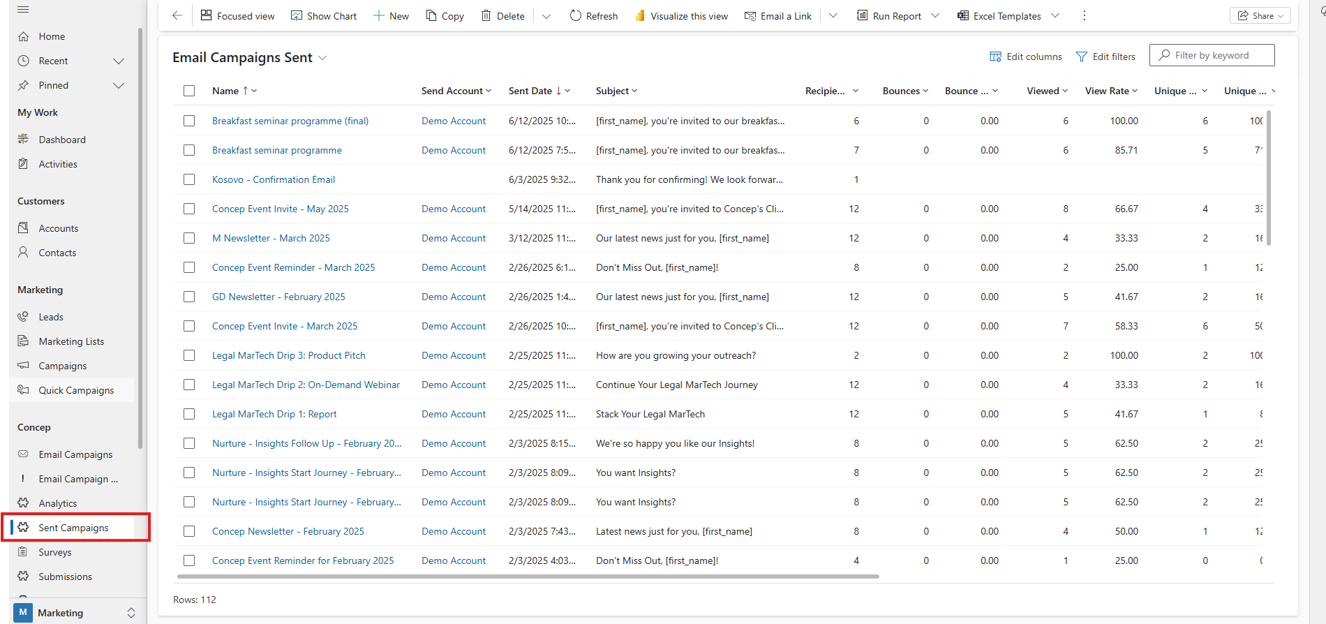 View and Filter Recipients of a Sent Email Campaign in Dynamics