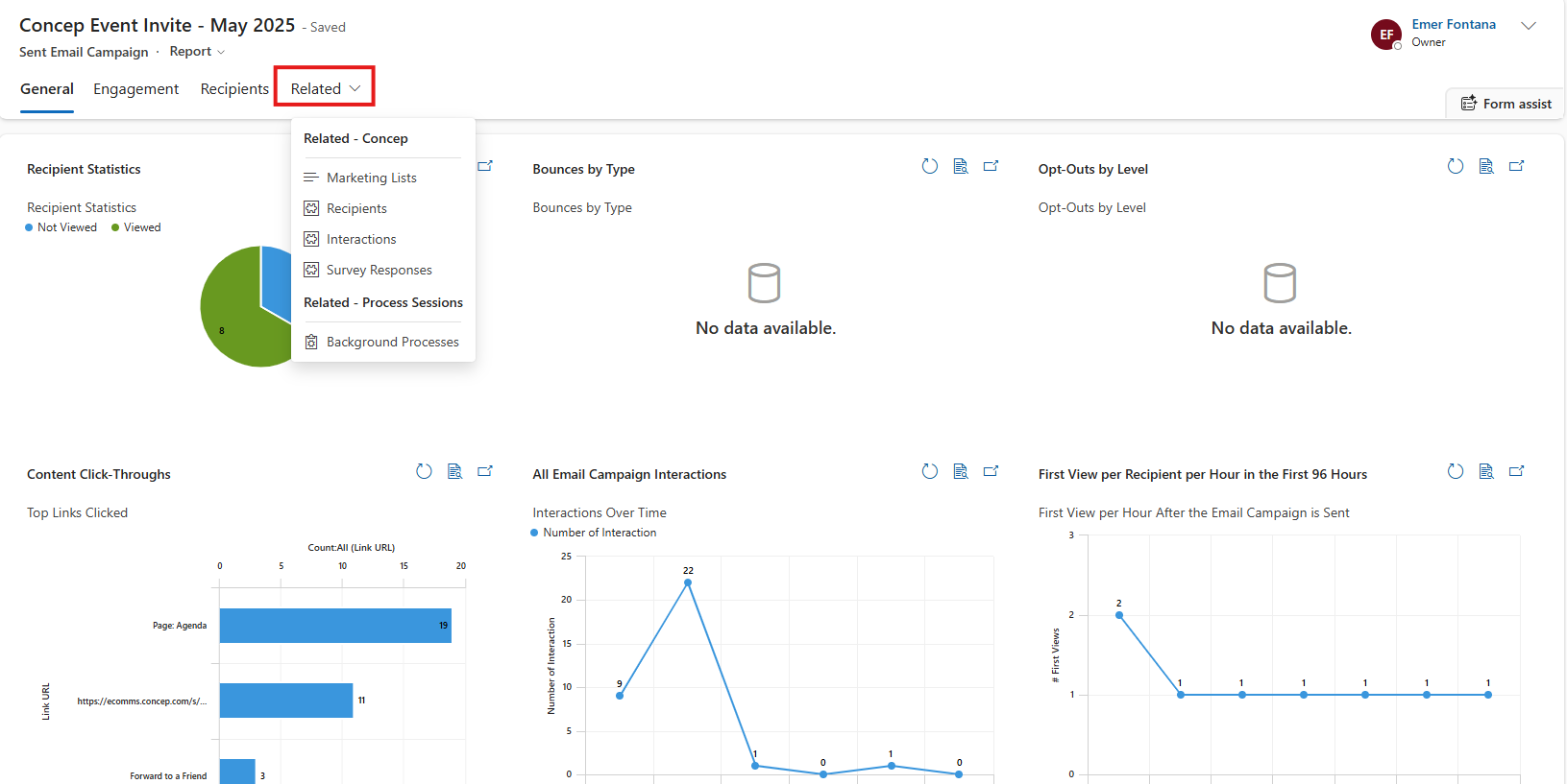 View and Filter Recipients of a Sent Email Campaign in Dynamics