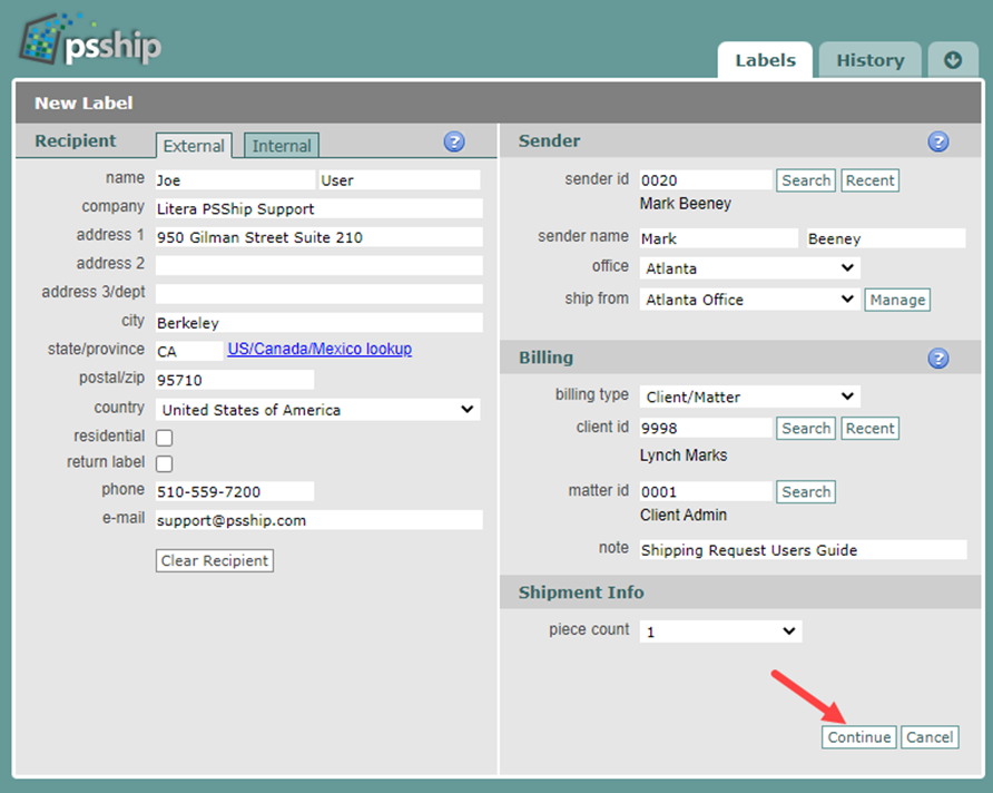 Shipping Voucher Quick Reference