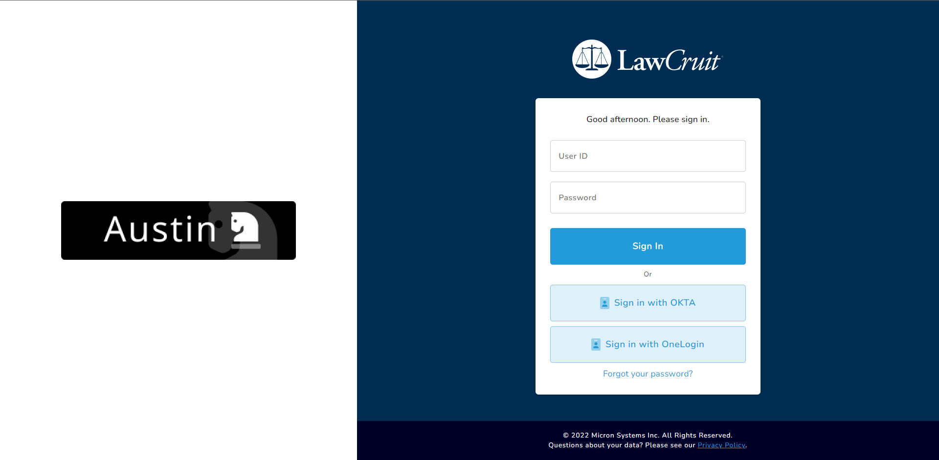 Enable or Disable Single Sign-On (SSO) in LawCruit 2.0