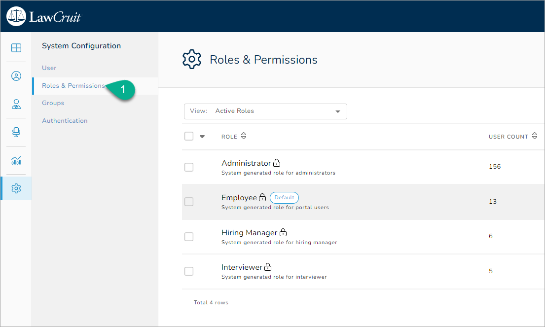 Create a New Security Role in LawCruit 2.0