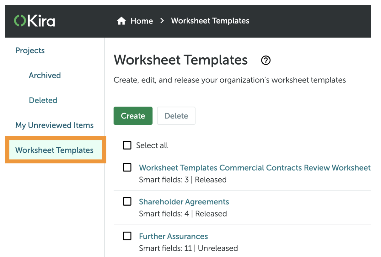 How do I create a new Worksheet Template?