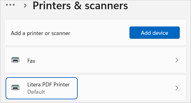 The Litera PDF printer
