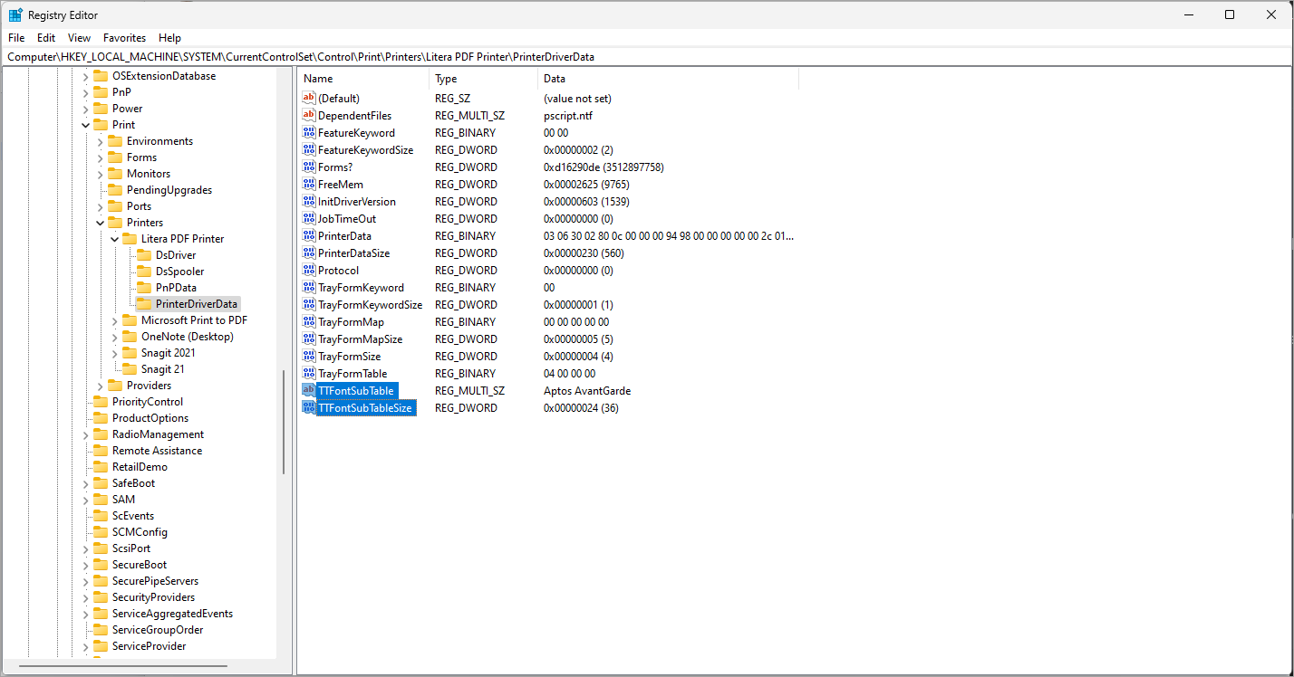 The Litera PDF printer