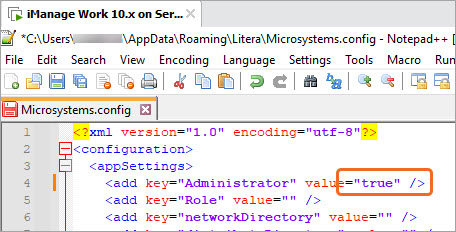 Add administrator rights to configure Litera NTD
