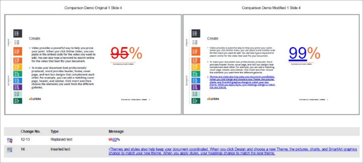 Comparison Settings in Litera One