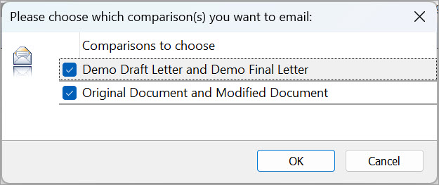 Sharing comparisons in Litera Compare for Word