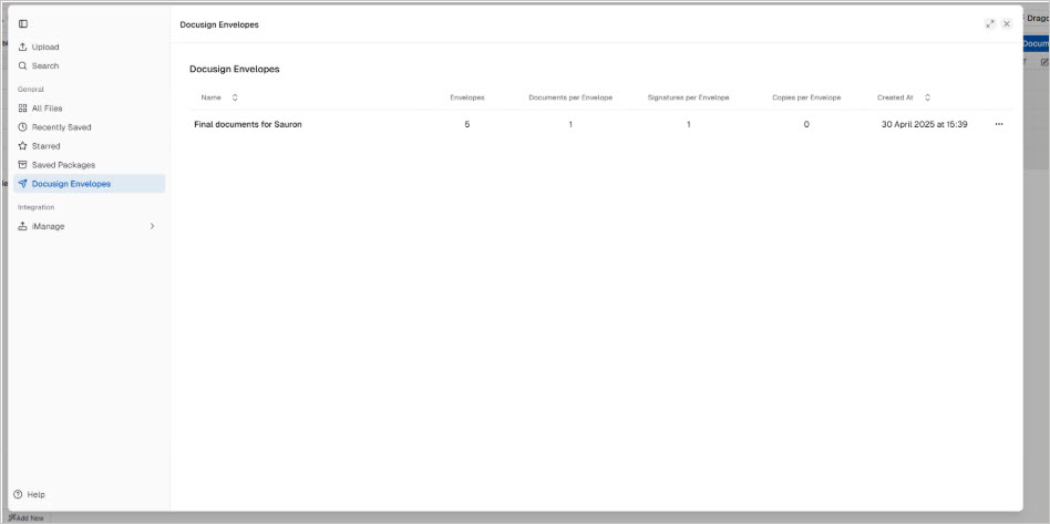 Managing and Sending Docusign Envelopes