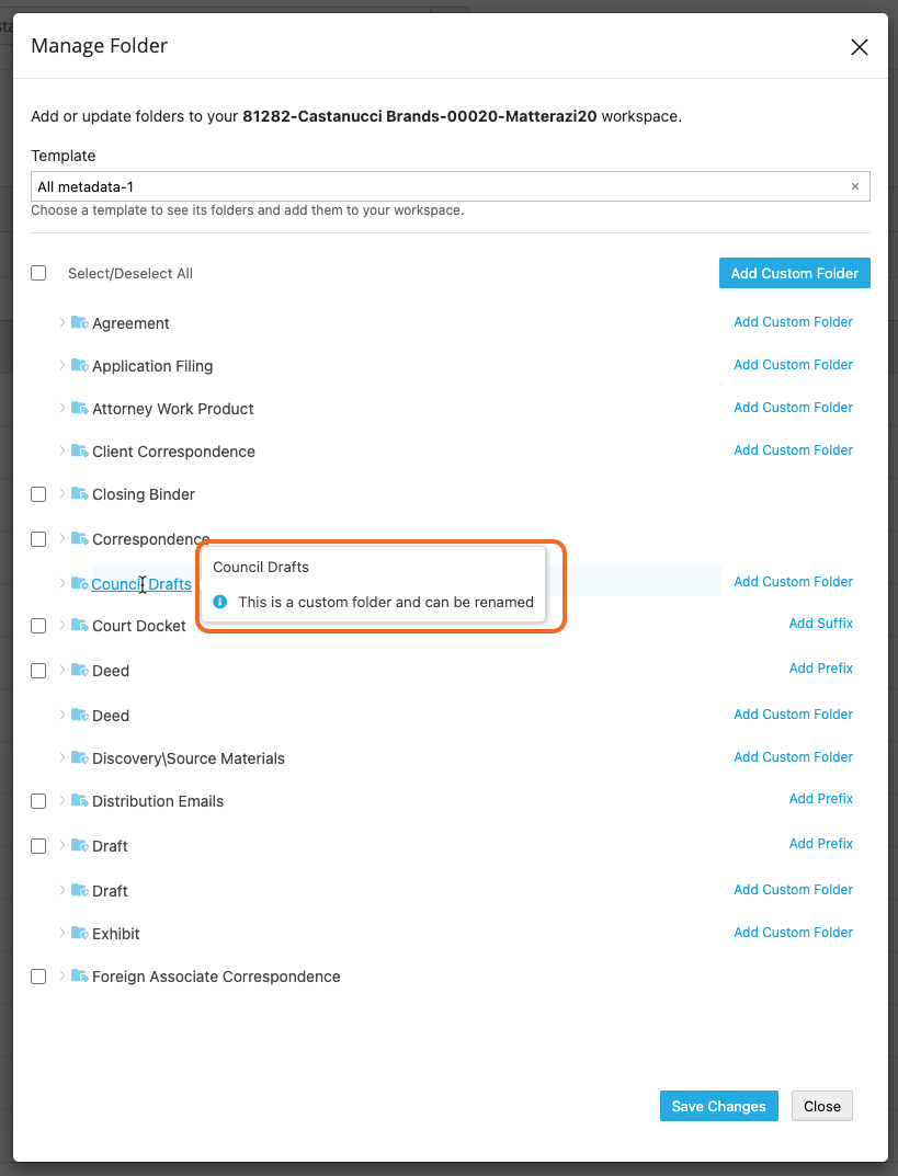 New & improved "Manage Folder" command interface
