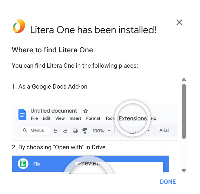Installing the Litera One Google app